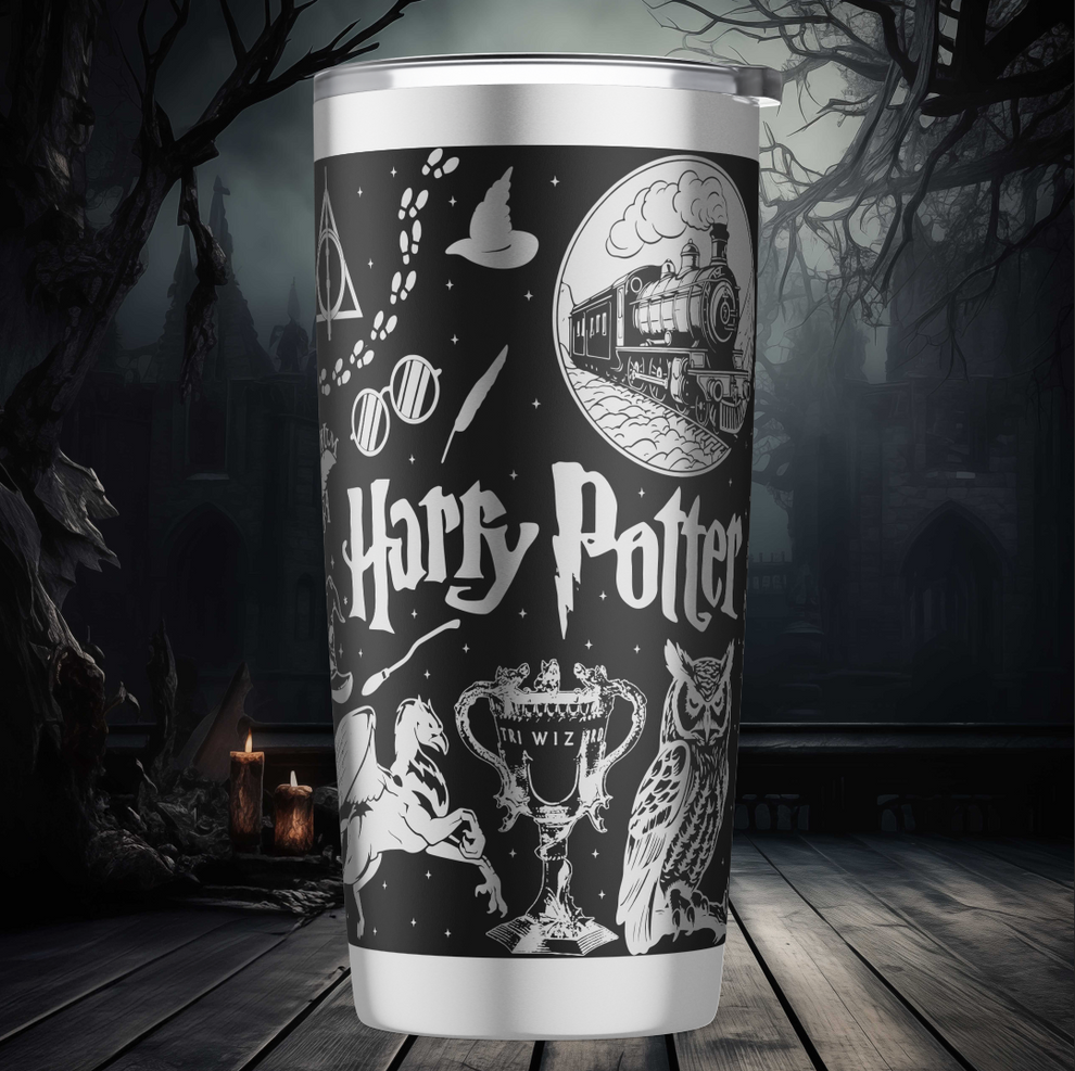 World of Harry Potter - 20oz Cup - Laser engraving Design - Digital fi ...